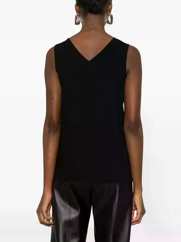 Fabiana Filippi V-neck Sleeveless Georgette Crepe Top