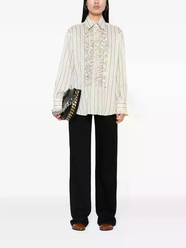 Stella McCartney Striped Ruffled Shirt