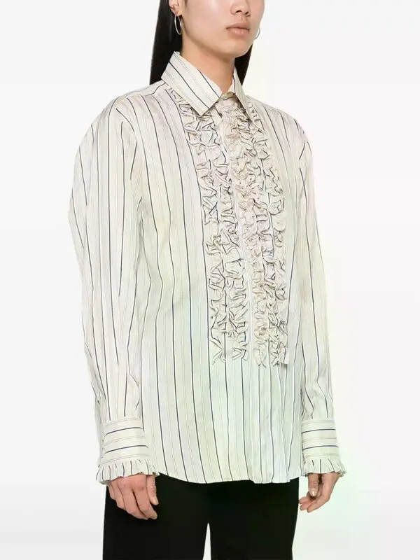 Stella McCartney Striped Ruffled Shirt