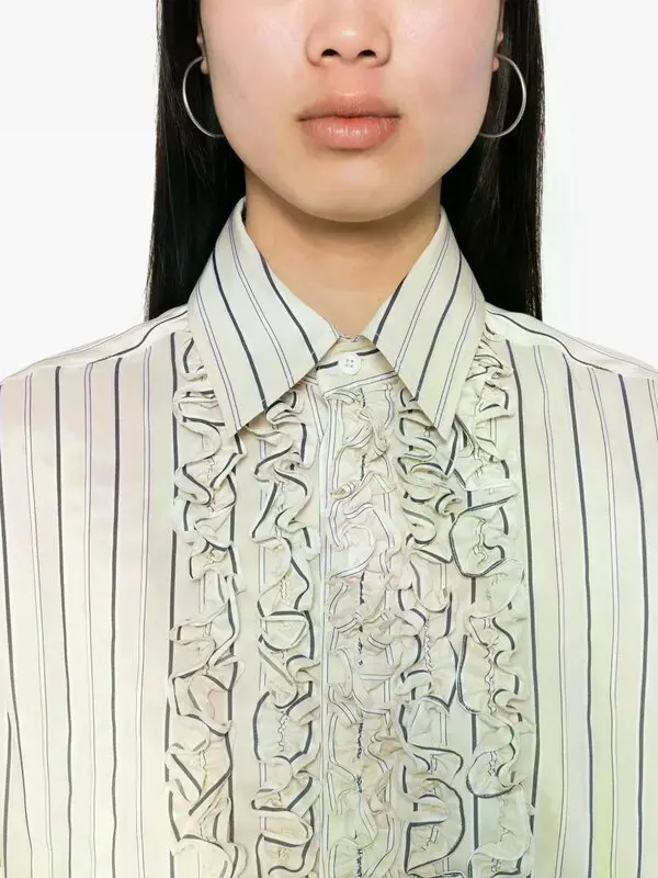 Stella McCartney Striped Ruffled Shirt