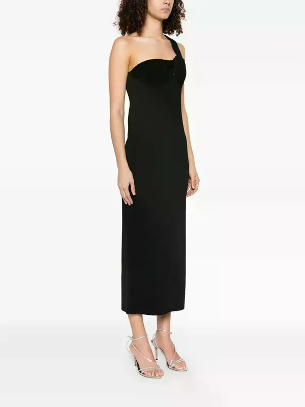 P.a.r.o.s.h Asymmetric Neck Knitted Midi Dress