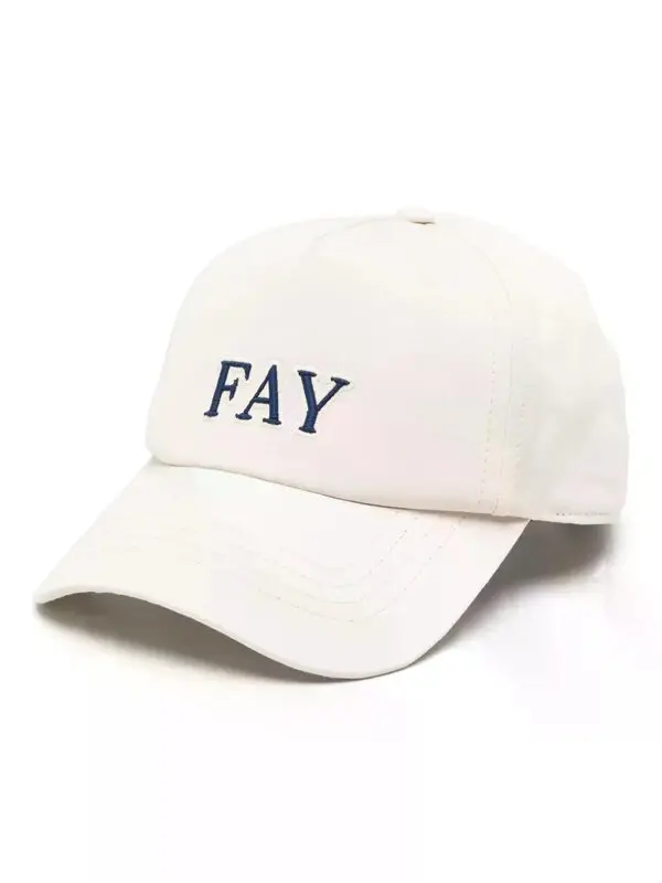 FAY Embroidered Logo Baseball Cap - Neutrals