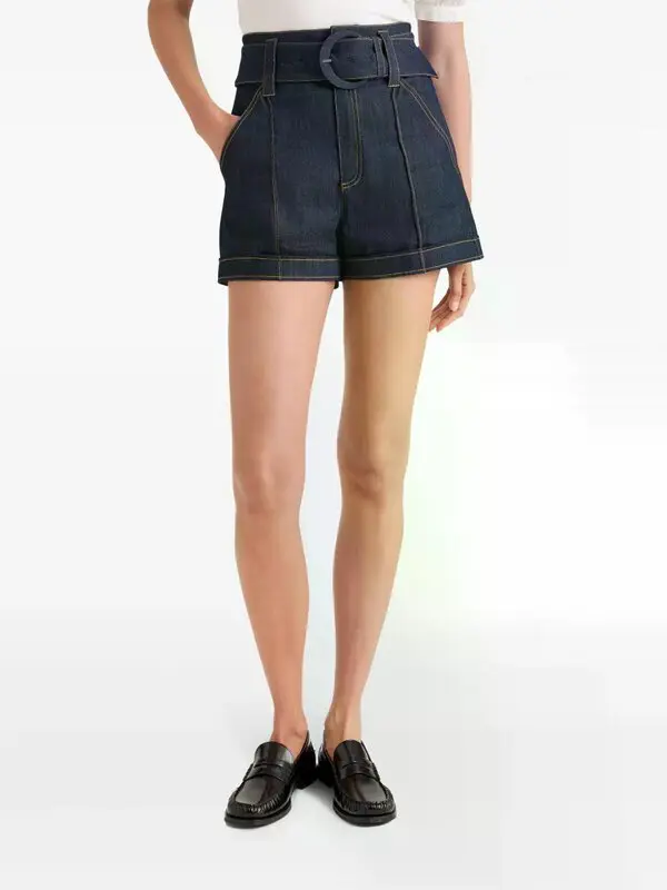 Cinq À Sept Belted Denim Shorts