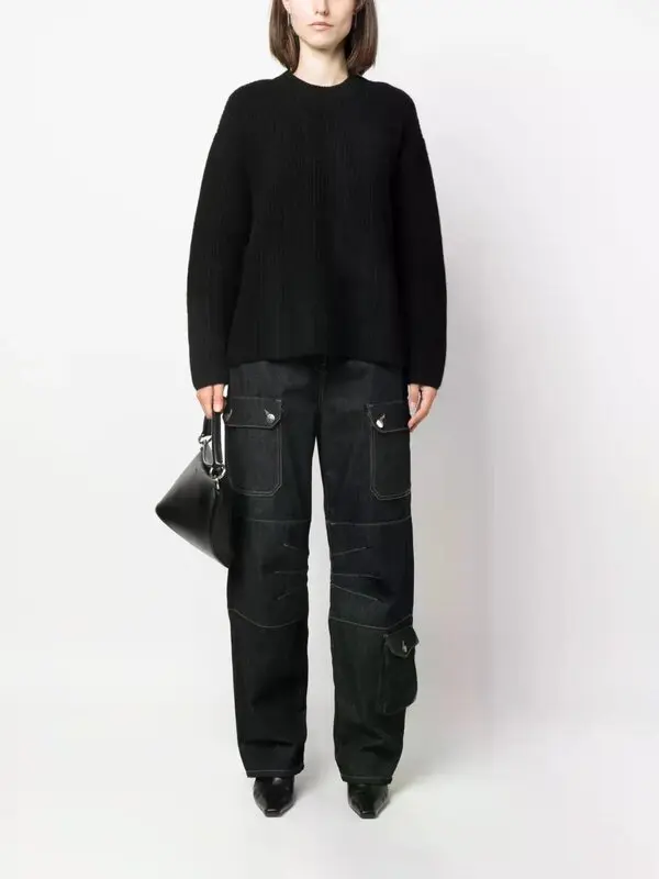 P.a.r.o.s.h Ribbed Knit Cashmere Sweatshirt