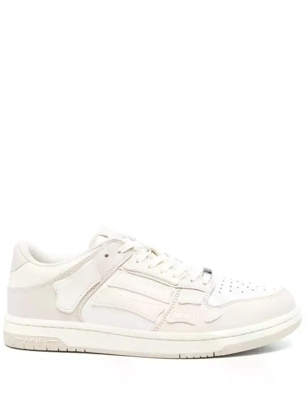 Amiri Skeleton Appliqué Leather Sneakers