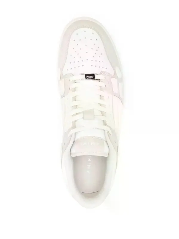 Amiri Skeleton Appliqué Leather Sneakers