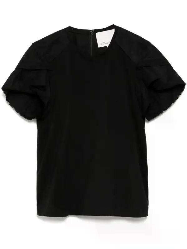 3.1 Phillip Lim Petal Sleeves Blouse - Black