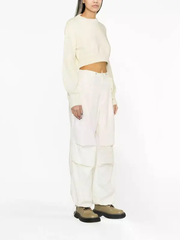 Heron Preston Cropped Wool Jumper With Open Back