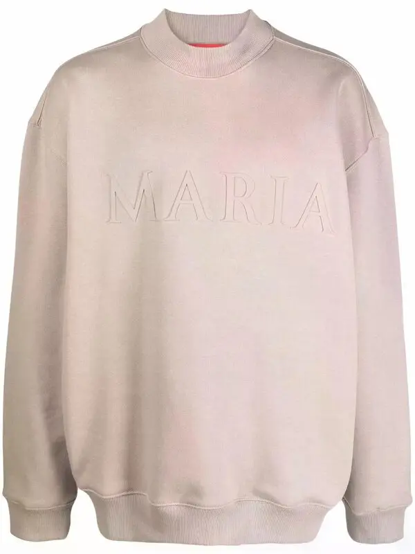 032C Maria-embossed Cotton Sweatshirt