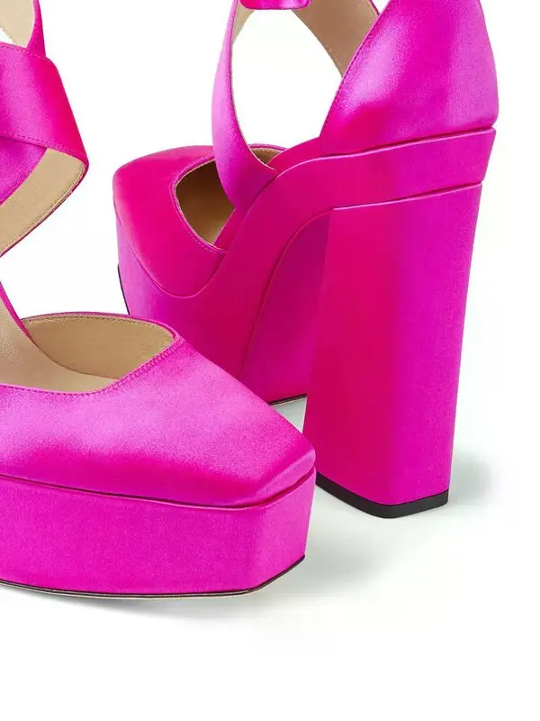 JIMMY CHOO Gian 140mm Platform Pumps - Pink