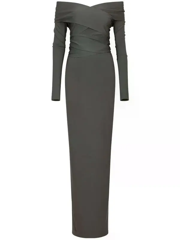Dolce & Gabbana Milano-rib Maxi Dress - Grey