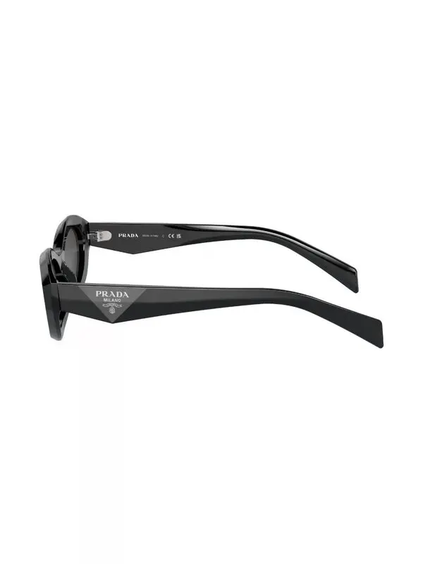 Prada Oval Frame Sunglasses - Black