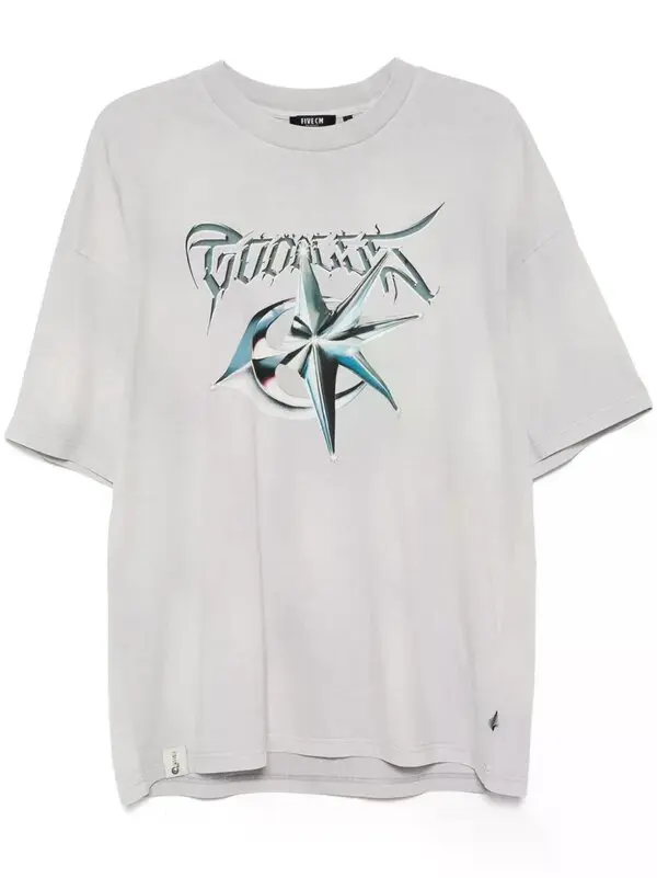 FIVE CM Graphic-print T-shirt - Grey