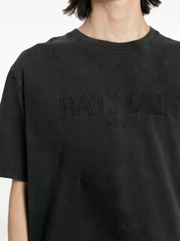 Balmain Vintage -embroidered T-shirt - Grey