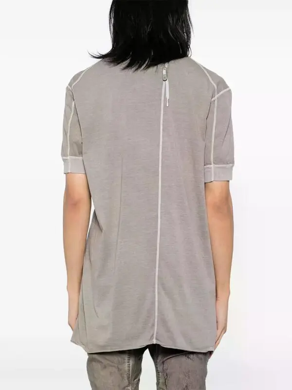 Boris Bidjan Saberi Raw-cut Hem Cotton T-shirt - Grey