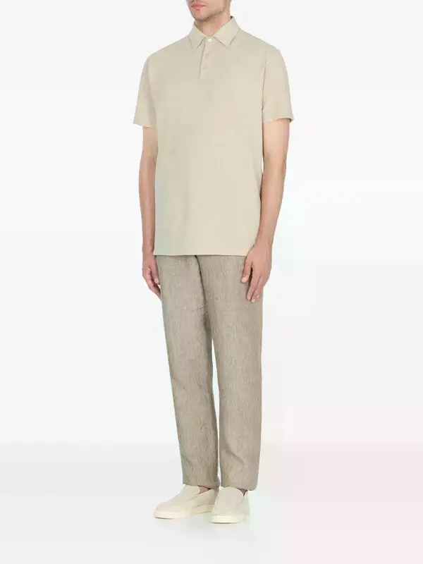 ZANONE Cotton Polo Shirt - Neutrals