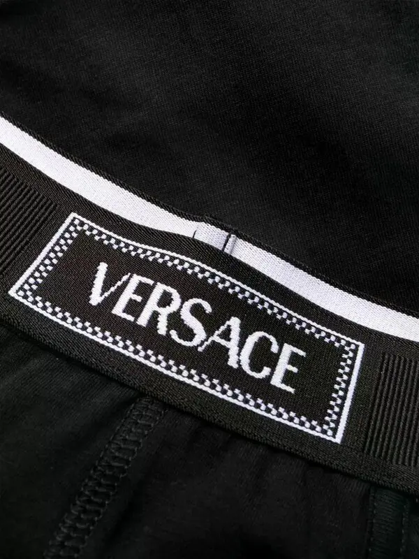 Versace 90s Logo-waistband Cotton Boxer Briefs
