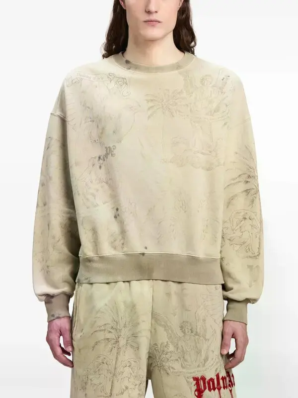 Palm Angels Graphic-print Cotton Sweatshirt