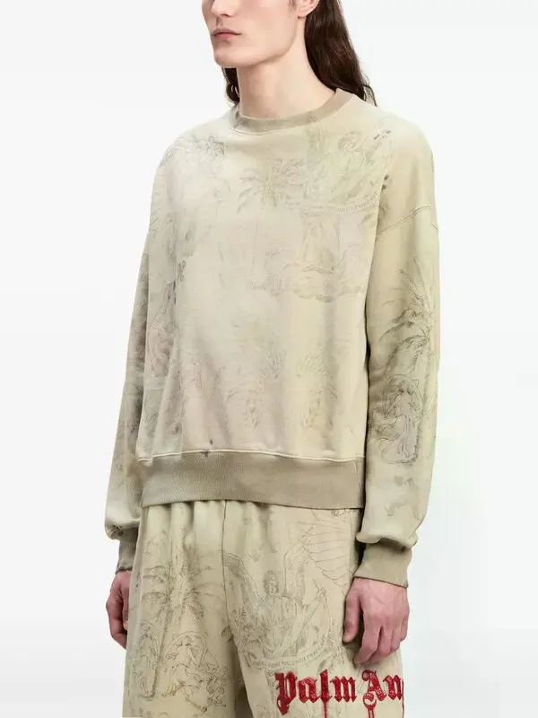 Palm Angels Graphic-print Cotton Sweatshirt