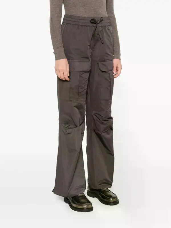 P.a.r.o.s.h Taupe Satin Finish Cargo Trousers