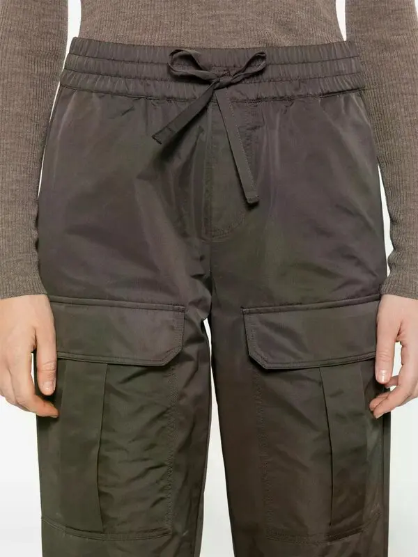P.a.r.o.s.h Taupe Satin Finish Cargo Trousers