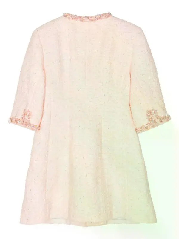 Shiatzy Chen Beaded-trim Tweed Coat
