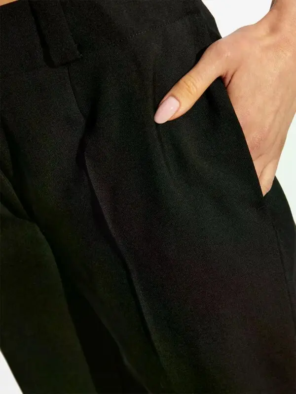 Kenzo Logo-appliqué Wool Cropped Trousers