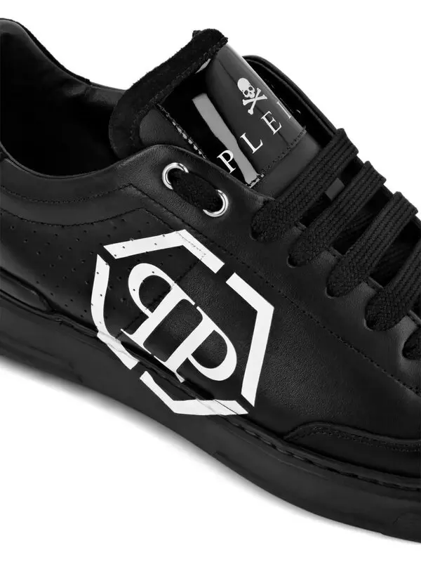 Philipp Plein Hexagon Leather Sneakers