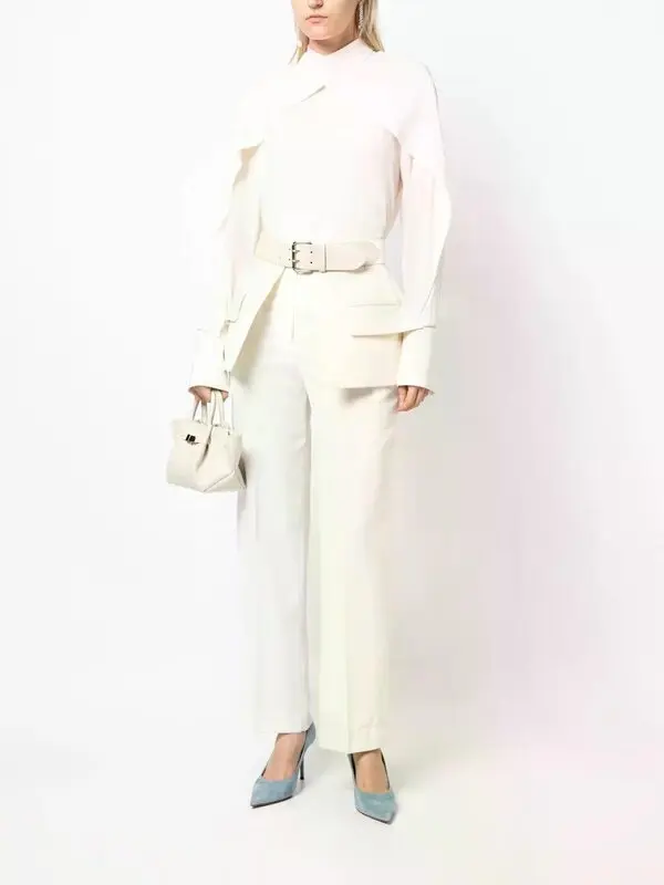 Dice Kayek High-waisted Peplum Belt Skirt