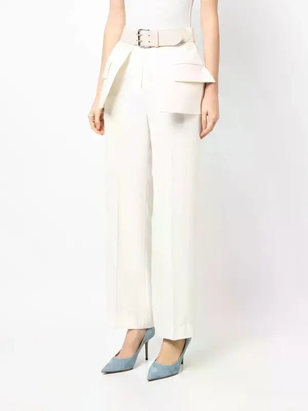 Dice Kayek High-waisted Peplum Belt Skirt