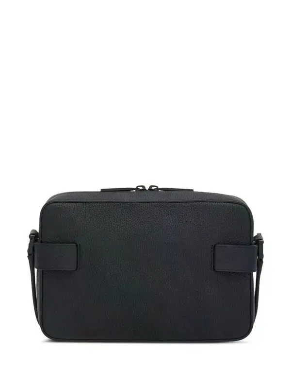 FERRAGAMO Gancini Buckle Leather Shoulder Bag