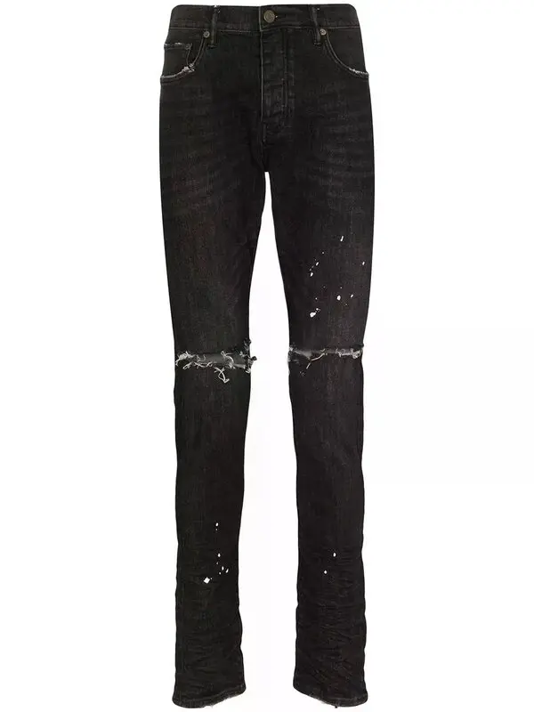 PURPLE BRAND Distressed Ripped Knee Jeans