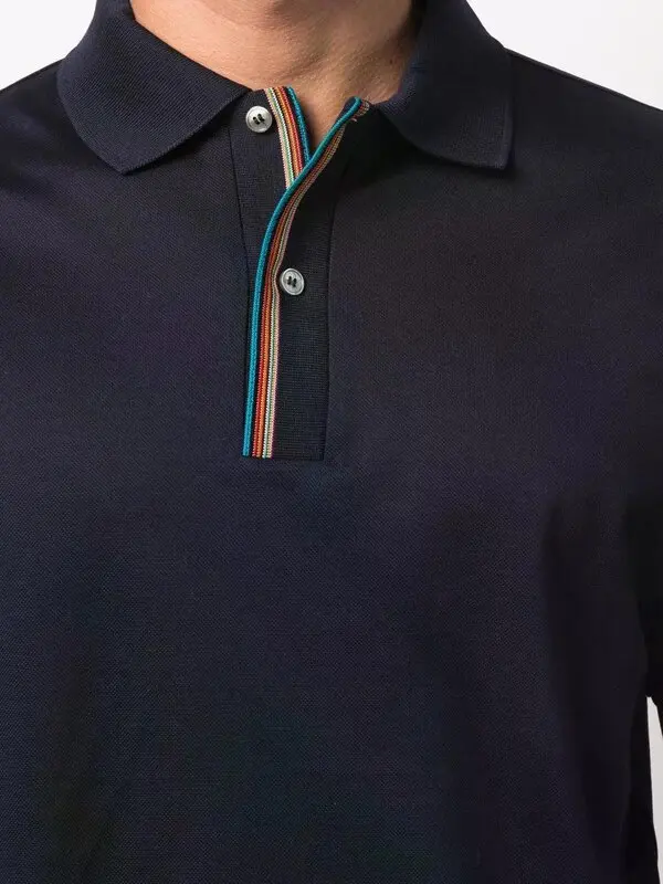 Paul Smith Signature Stripe-trim Polo Shirt