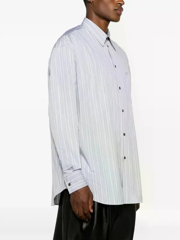 Off-White Oversized Striped Cotton Shirt