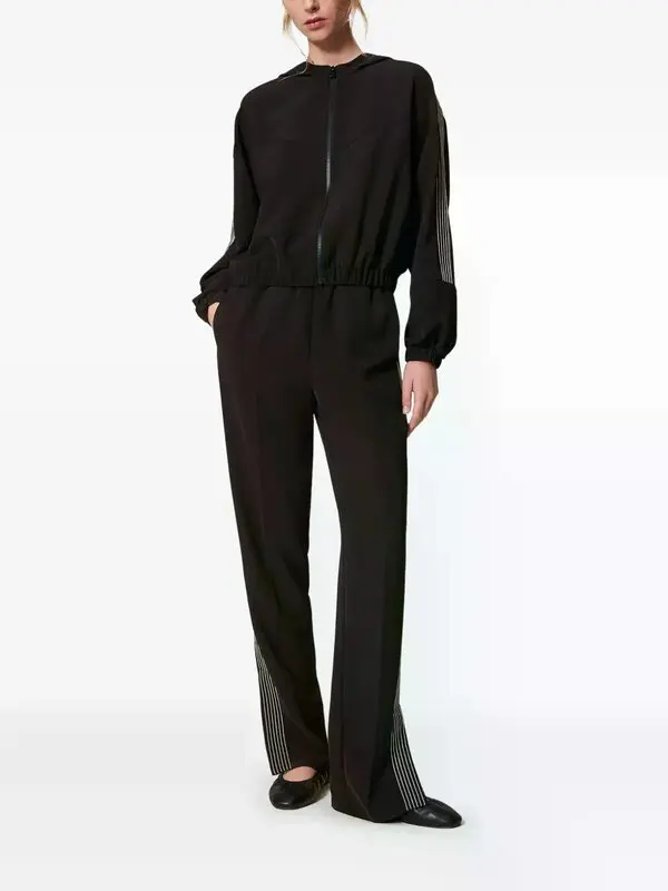TWINSET Embroidered Crêpe Track Pants