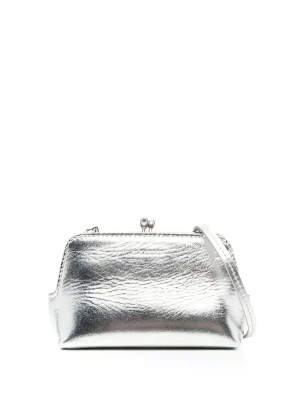 JIL SANDER Goji Micro Metallic Leather Bag - Grey