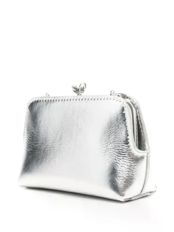 JIL SANDER Goji Micro Metallic Leather Bag - Grey
