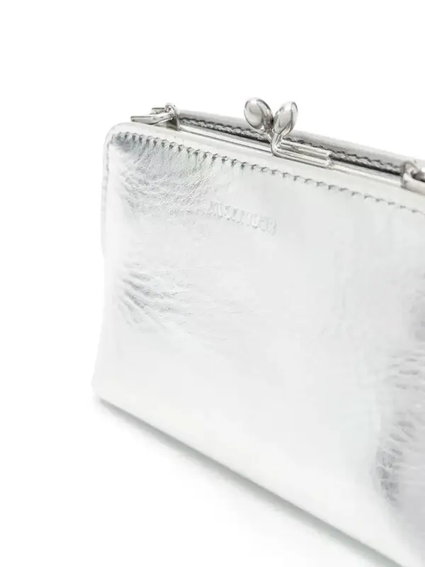 JIL SANDER Goji Micro Metallic Leather Bag - Grey