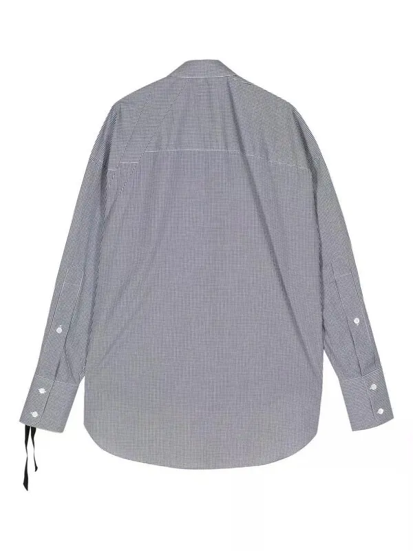 MARINA YEE Check-print Draped Cotton Shirt