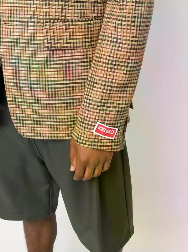 Kenzo Checked Single-breasted Blazer