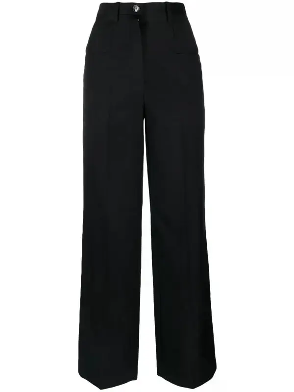 Sonia Rykiel Paris Wool Tailored Trousers - Black
