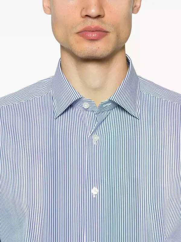 ERALDO Striped Shirt - Blue
