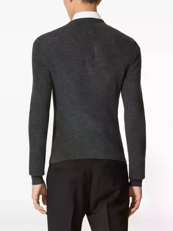 Valentino Garavani Logo Intarsia Virgin Wool Jumper
