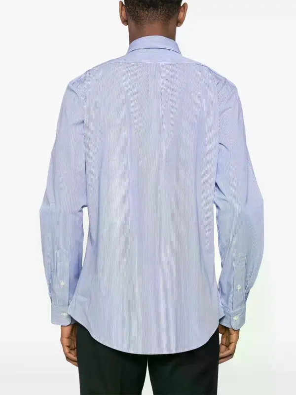 Polo Ralph Lauren Polo Pony Striped Cotton Shirt - Blue