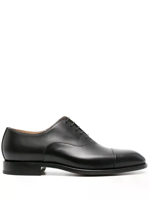 SCAROSSO Salvatore Leather Oxford Shoes - Black