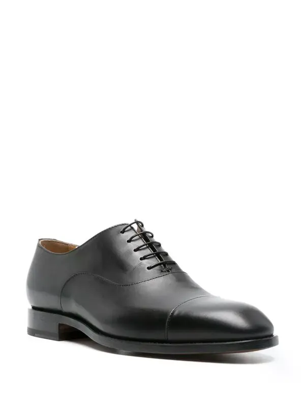 SCAROSSO Salvatore Leather Oxford Shoes - Black