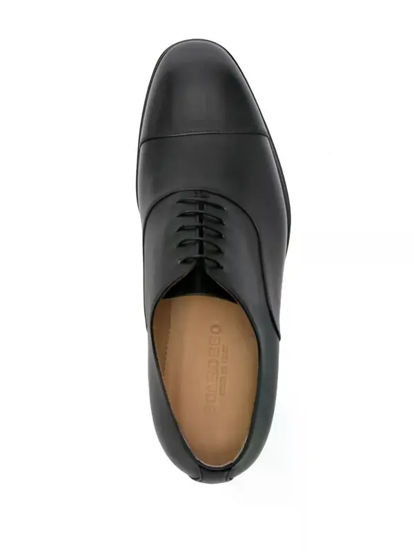 SCAROSSO Salvatore Leather Oxford Shoes - Black