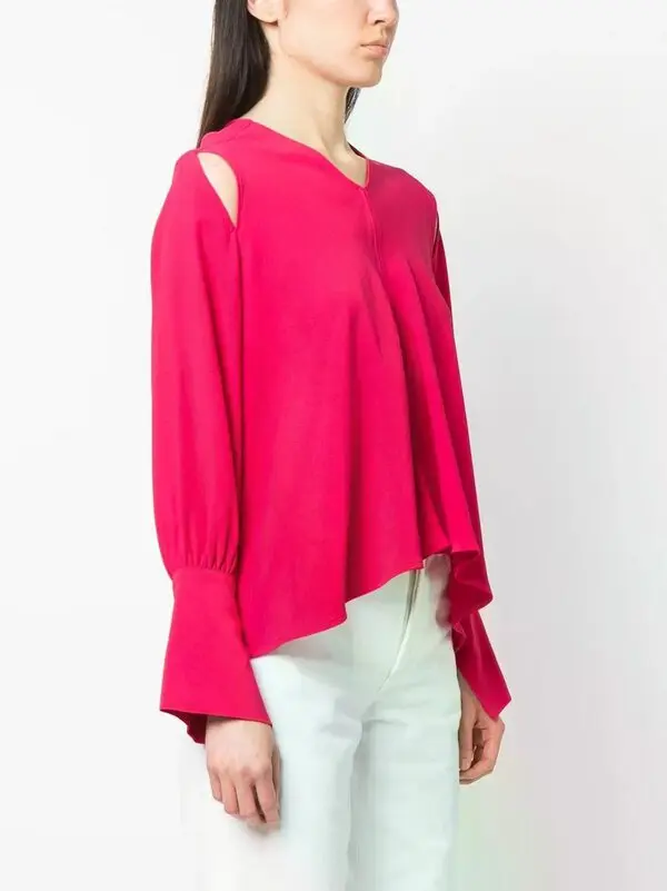 Erika Cavallini V-neck Long-sleeved Blouse