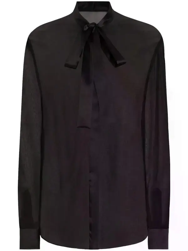 Dolce & Gabbana Sheer Tie Neck Shirt