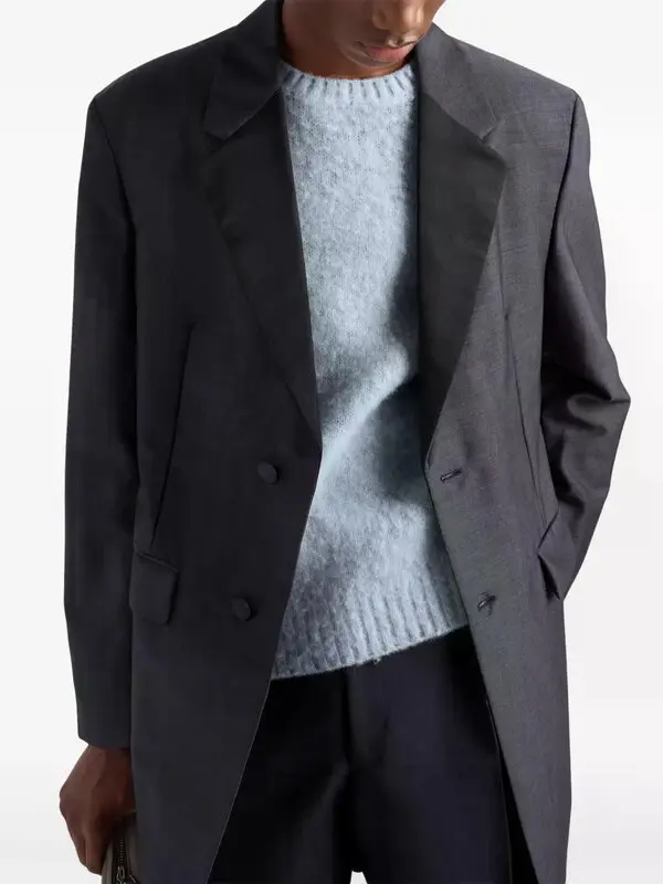 Prada Wool Crew-neck Sweater - Blue